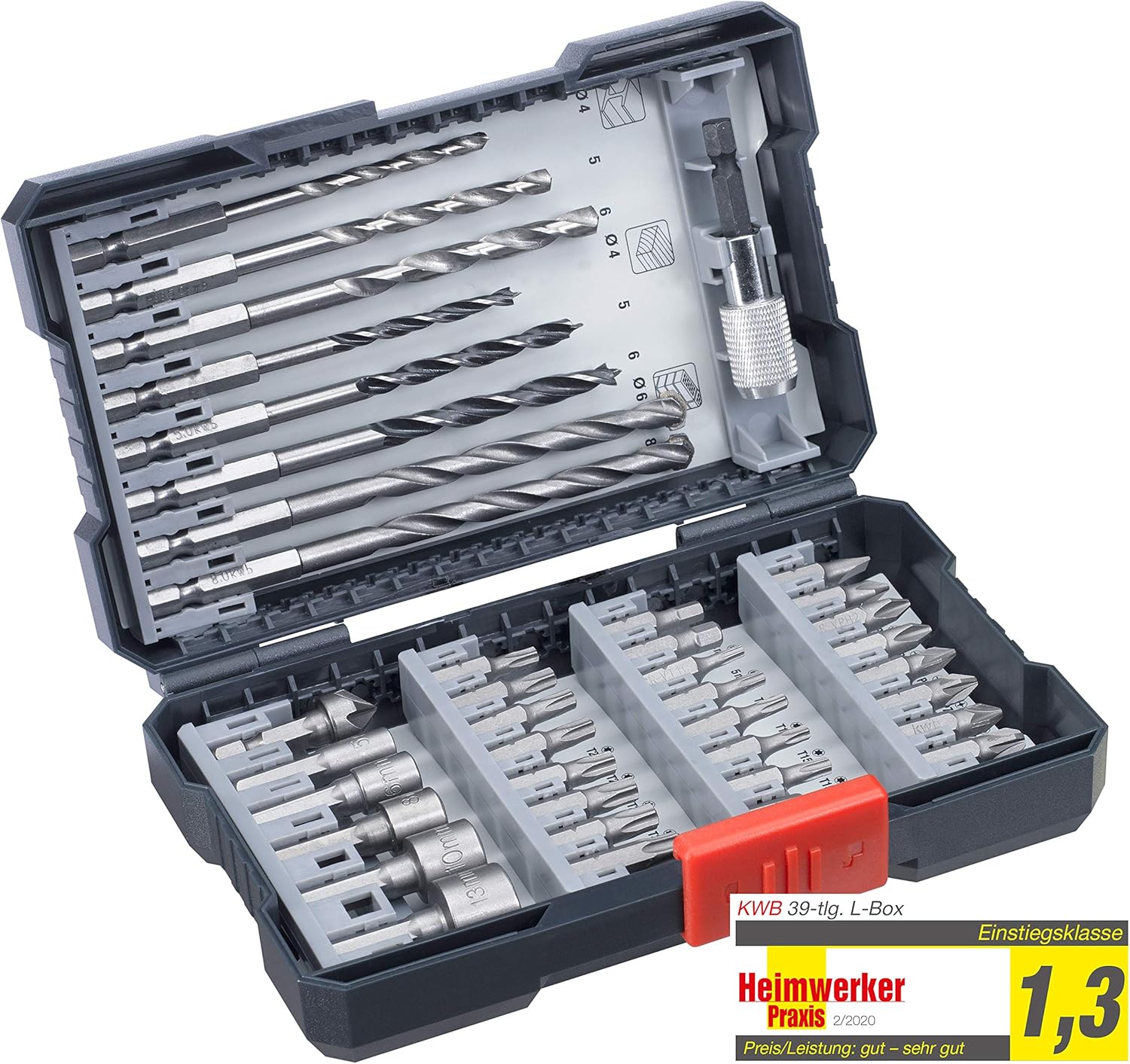 kwb Drill Box with Hexagonal Shank, HSS Metal Drill, Masonry Drill ...