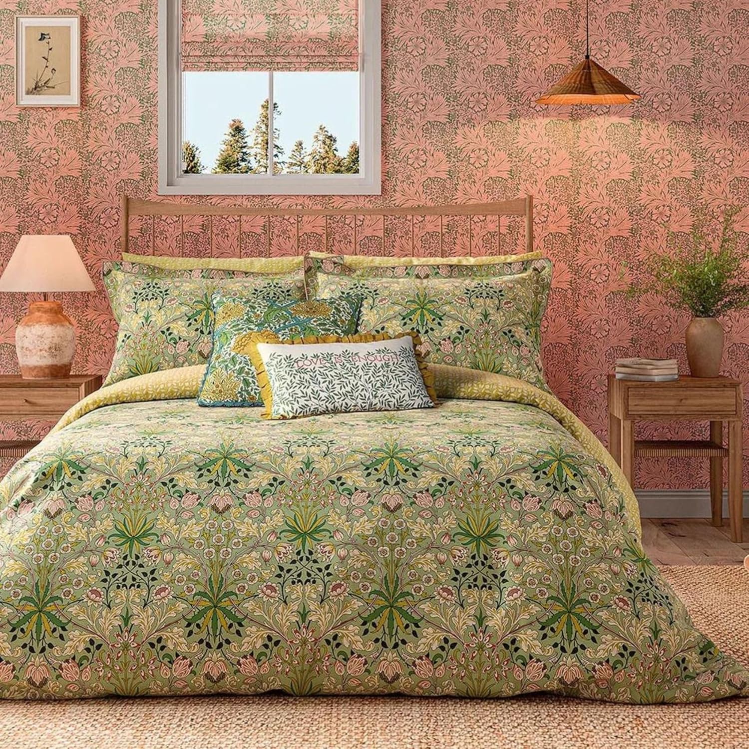 Morris & Co William Morris Hyacinth Bedding in Sage & CitrusBedding ...