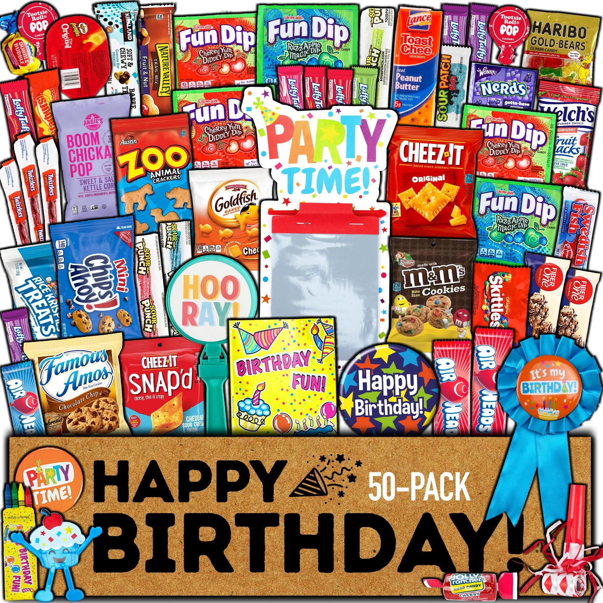 Amazon.com: Birthday Care Package (50 Count) Candy Candies Toys Snacks ...
