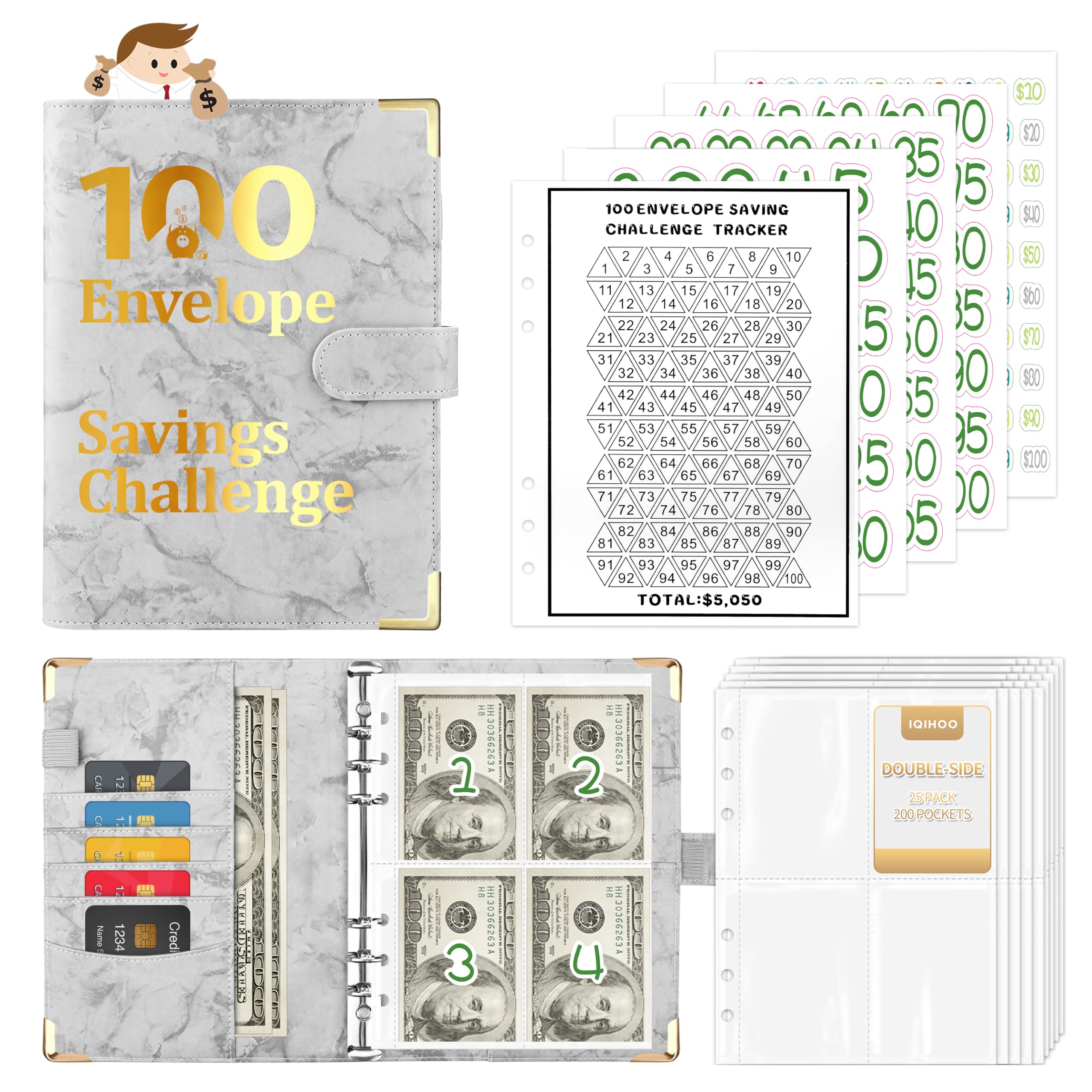 Buy 100 Envelopes Challenge Binder, 100 Envelopes Money Saving ...