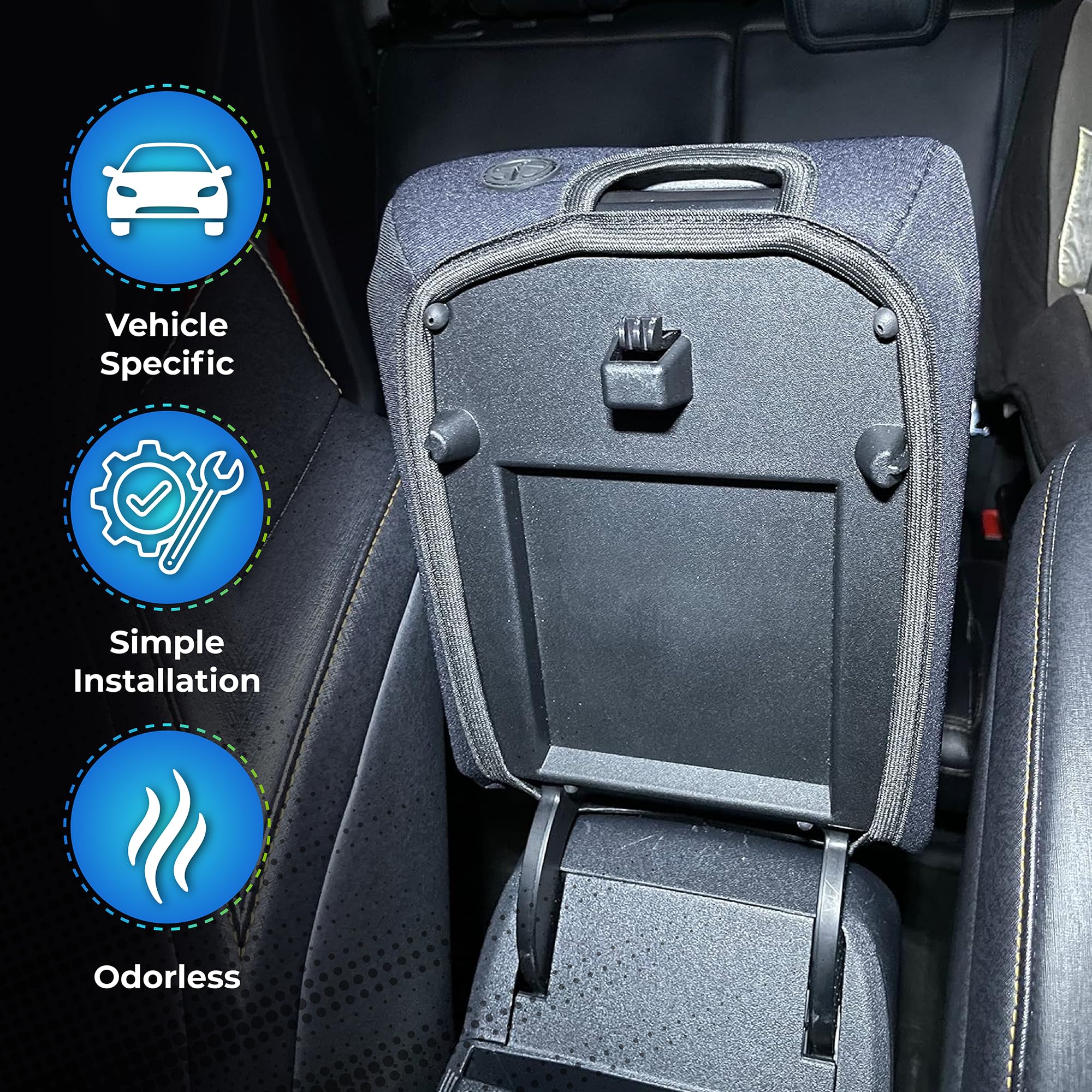 Snapklik.com : Koverz Neoprene Center Console Cover Armrest Pad