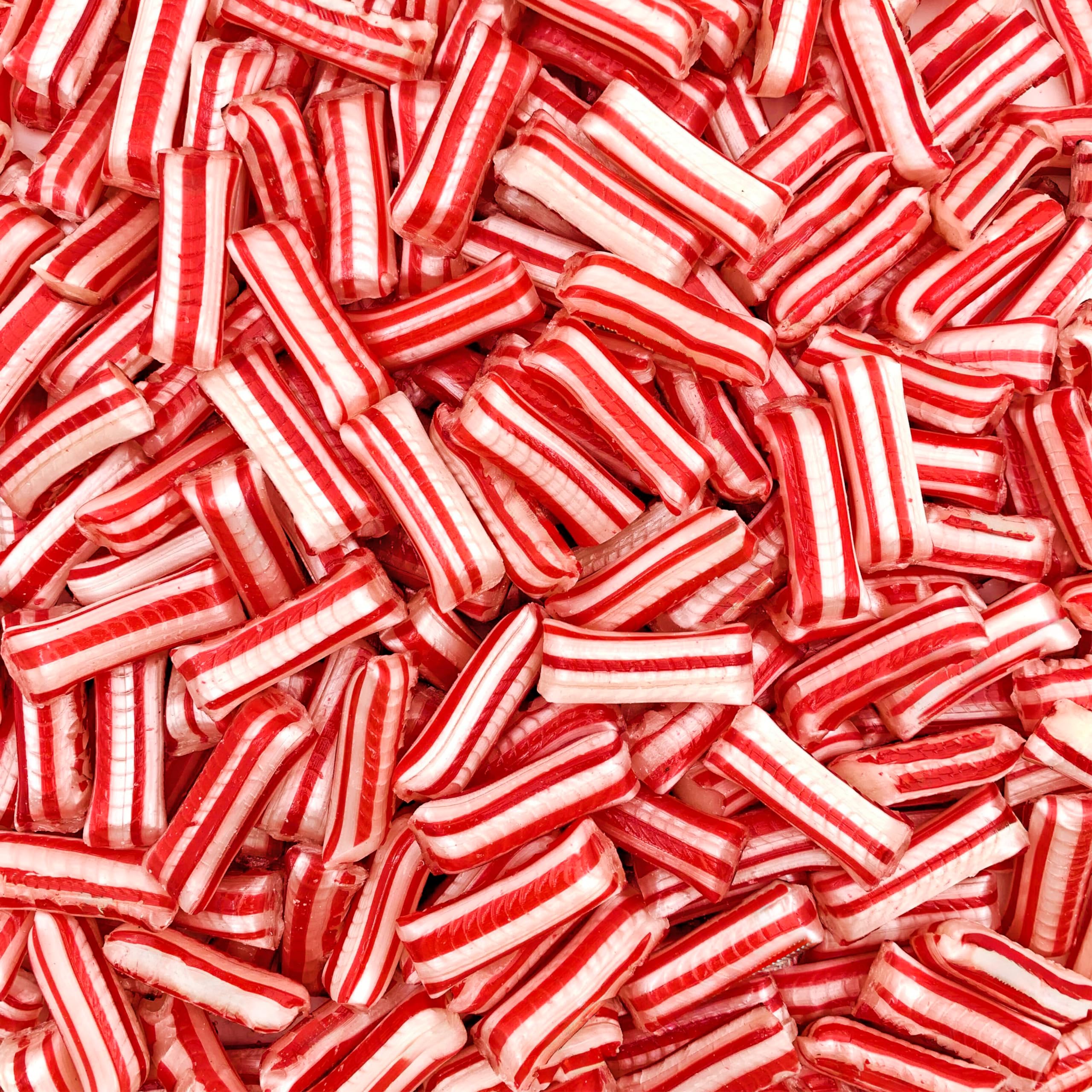 Amazon.com : Peppermint Straws Hard Candy, Red and White Mint Classic ...