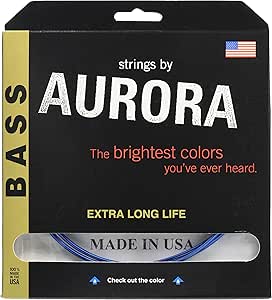 Amazon.com: Aurora Bass Strings 4 Gauge Blue
