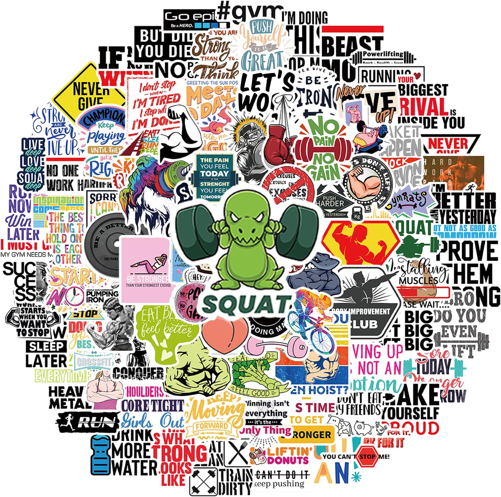 Amazon.com: Fitness Stickers for Girls,Workout Stickers,Gym Stickers ...