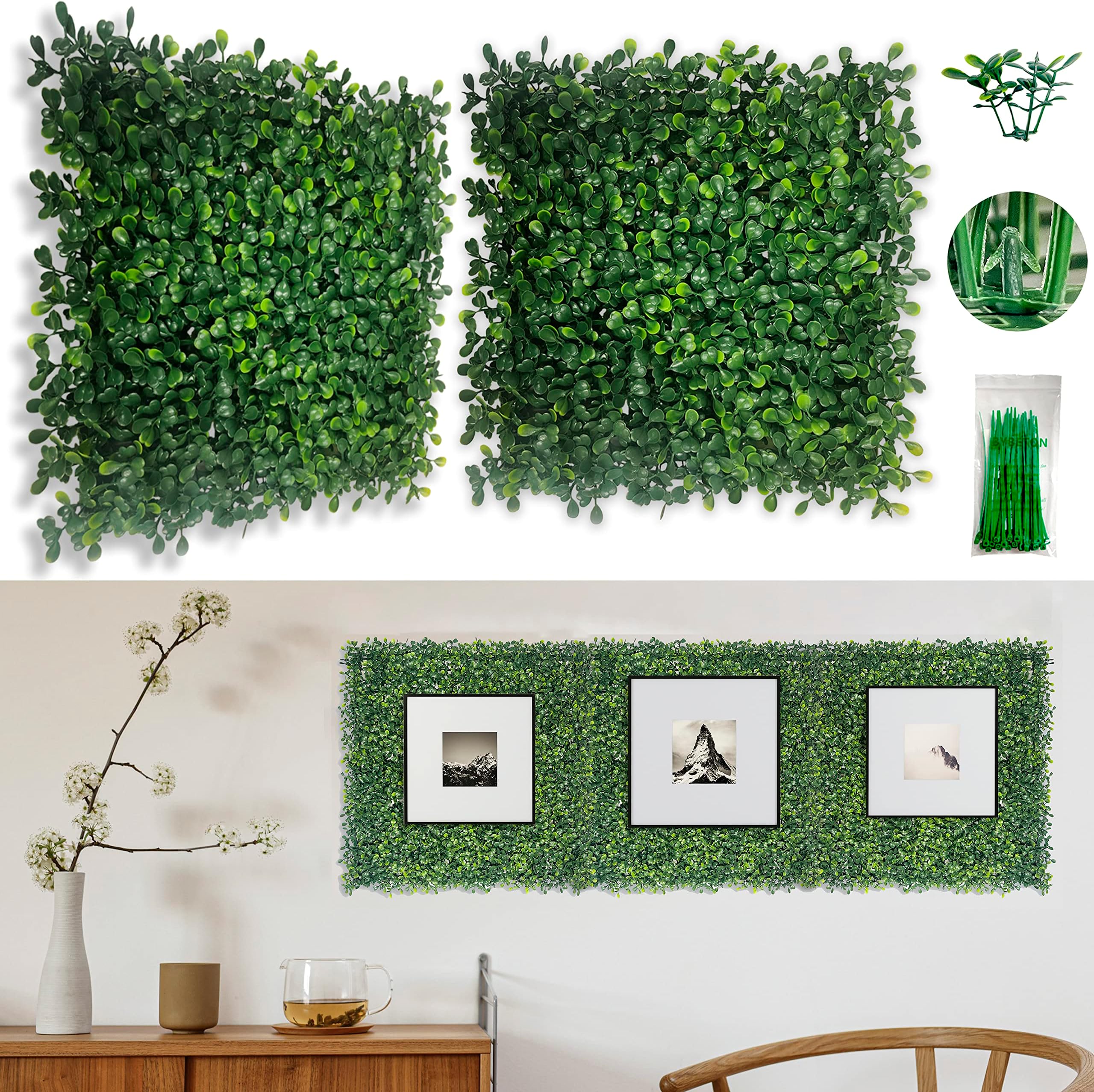 Amazon.com: DOPGIB Artificial Grass Wall Backdrop,10"x 10"(16P) Boxwood ...
