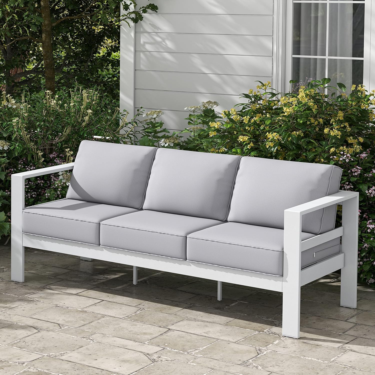Amazon.com: Betterhood Aluminum Patio Furniture Set, Modern Outdoor ...