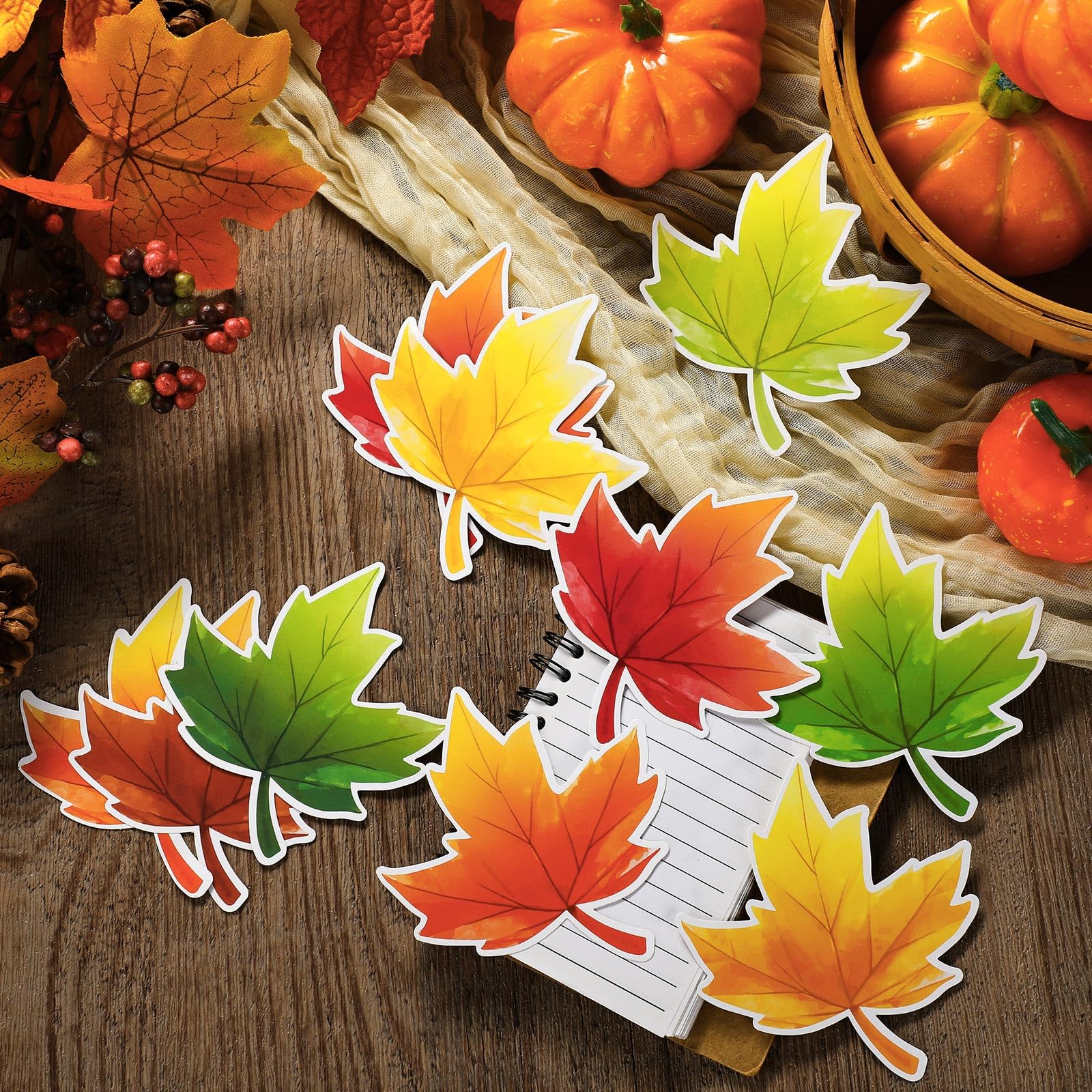 Snapklik.com : 108 Pcs Leaf Cutouts Paper 4 Inch Fall Maple Leaves Cut ...