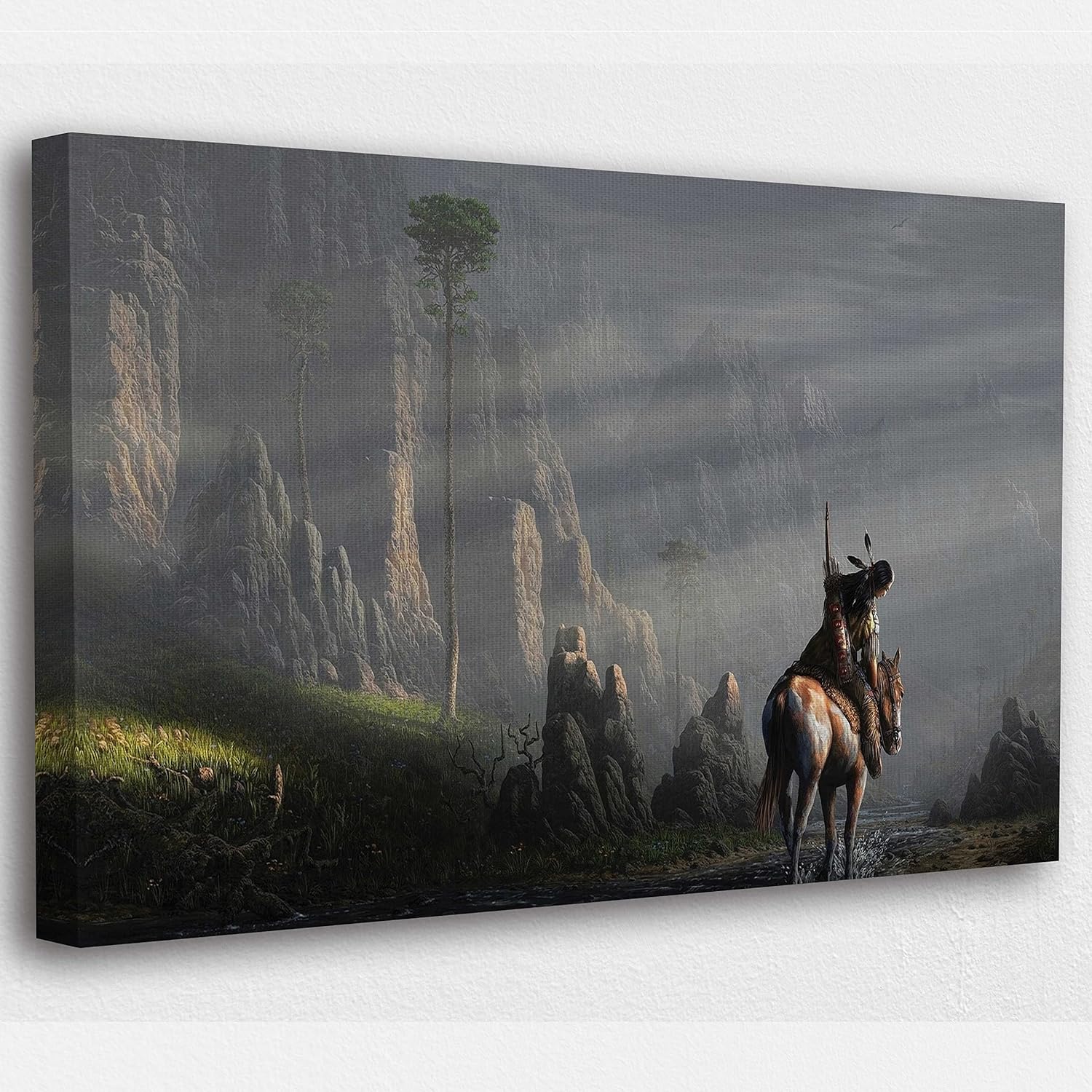 Amazon.com: SpiritualHands Native American Indian Decor for Office Wall ...