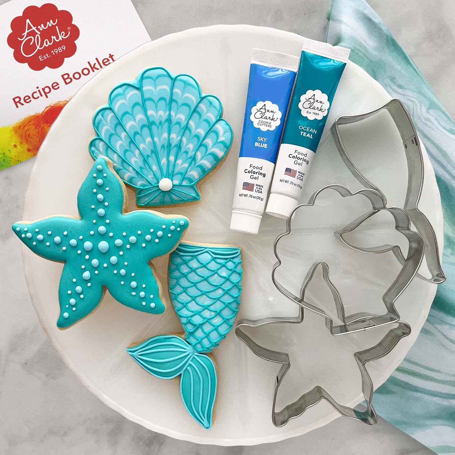Amazon.com: Mermaid Cookie Cutters and Decorating 5-Pc. Set Made in USA ...