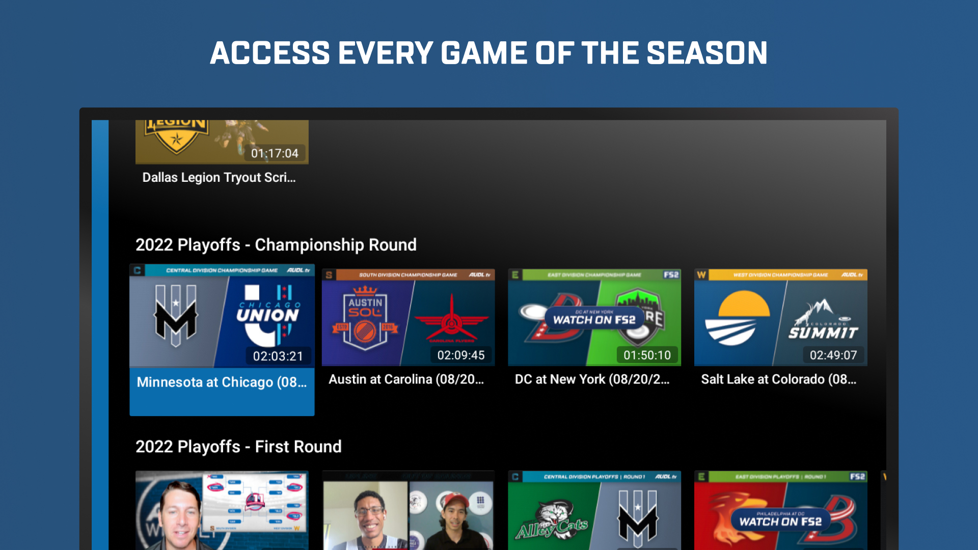 AUDL.tv:Amazon.com:Appstore for Android