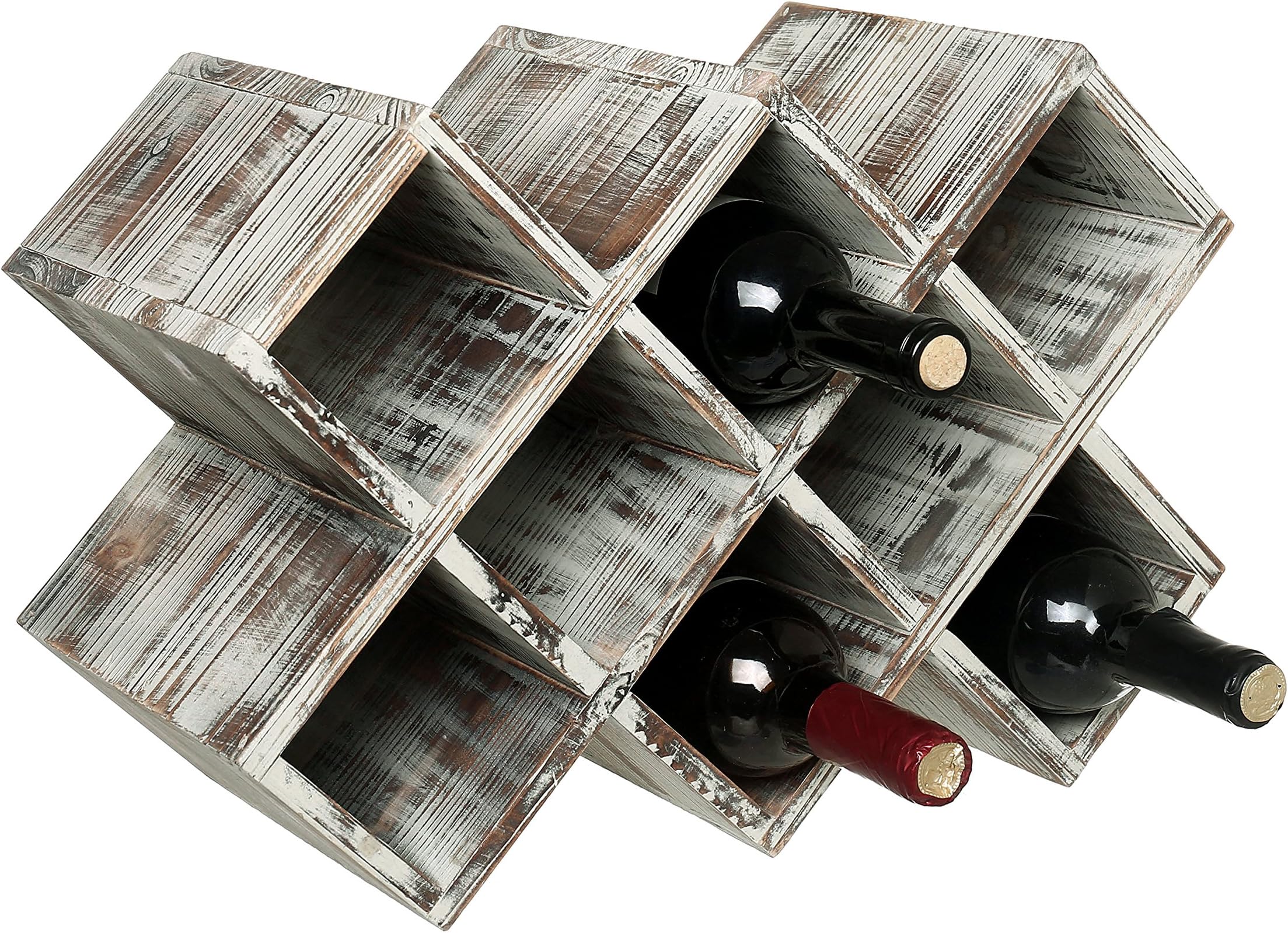 Amazon.com: Wine Racks Countertop & Wine Bottle Holder for Farmhouse ...