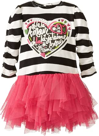 Amazon.com: Kate Mack Baby Girls' Long Sleeve Dress with Netting Skirt ...