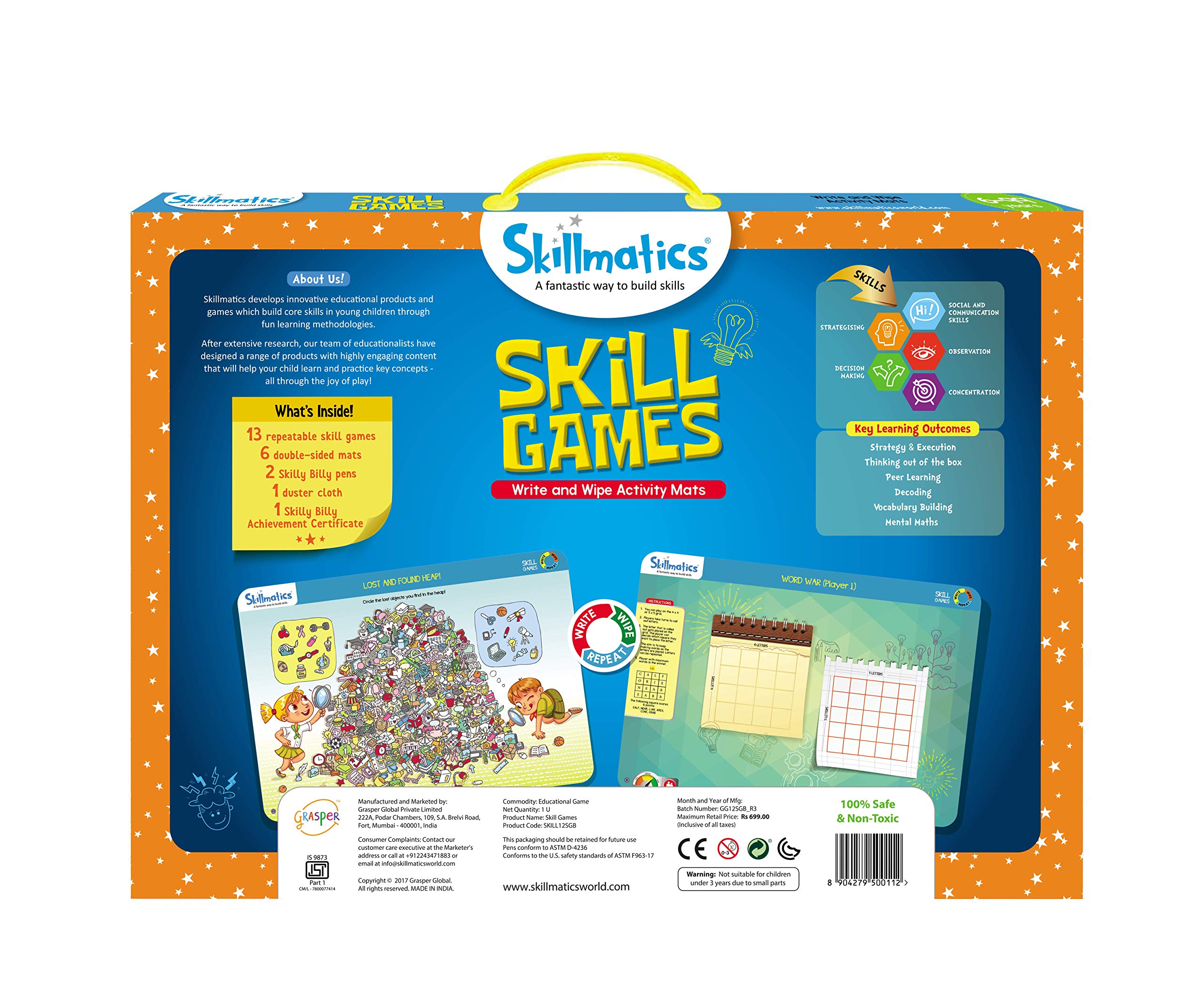 Skillmatics Educational Game : Skill Games | Reusable Activity Mats ...
