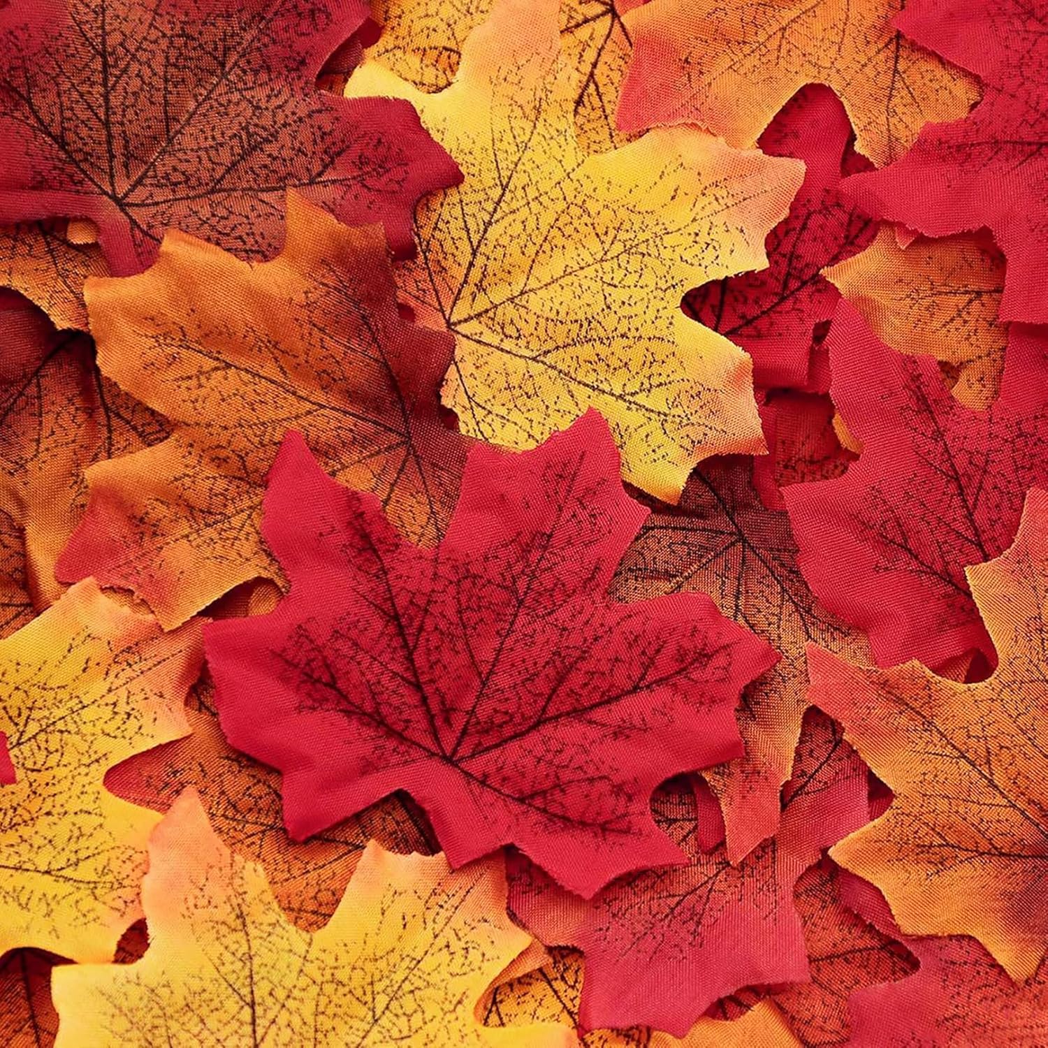Amazon.com: Moon Boat 1100PCS Fall Artificial Maple Leaves Thanksgiving ...