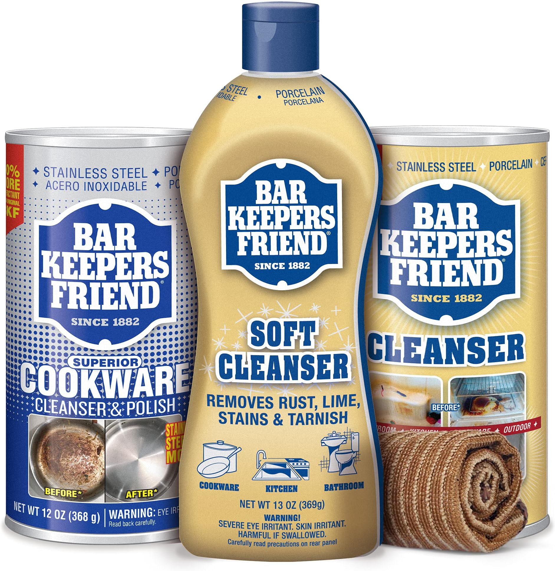 Amazon.com: Bar Keepers Friend Superior Cookware Cleanser & Polish | 12 ...