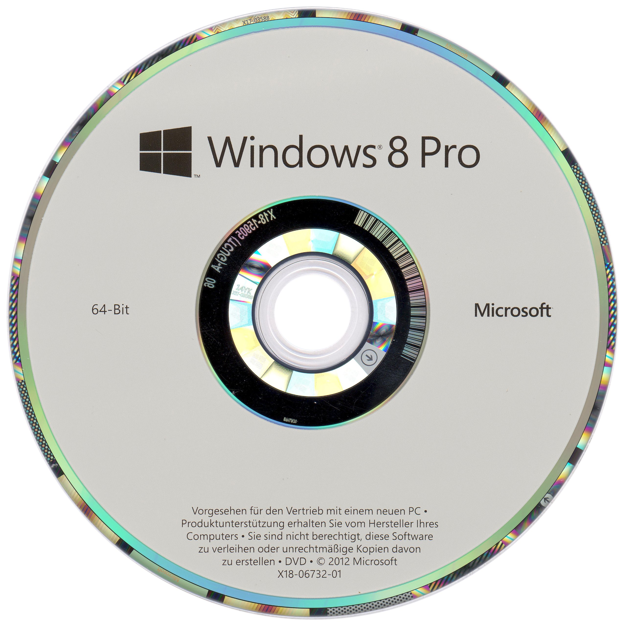 Windows 8 Pro OEM 64 Bit Vollversion : Amazon.de: Software