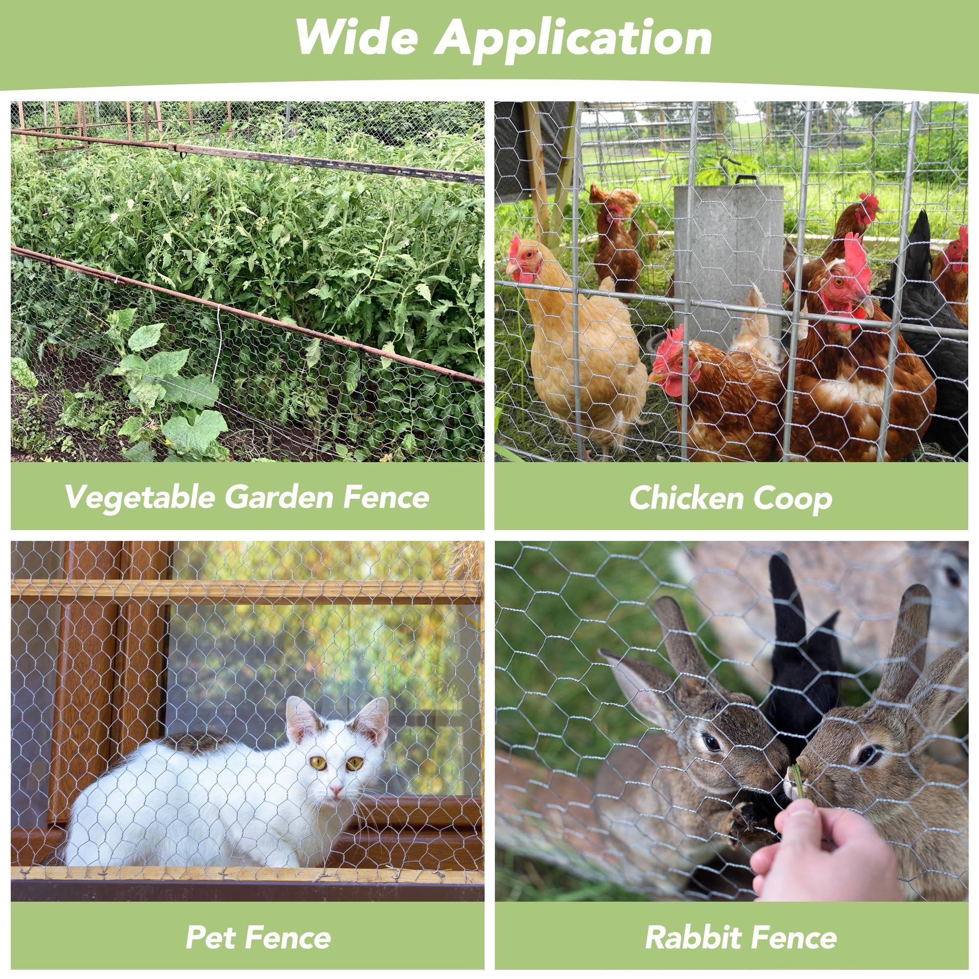 Snapklik.com : Chicken Wire, 17Inx40FT Chicken Wire Fencing For Garden ...