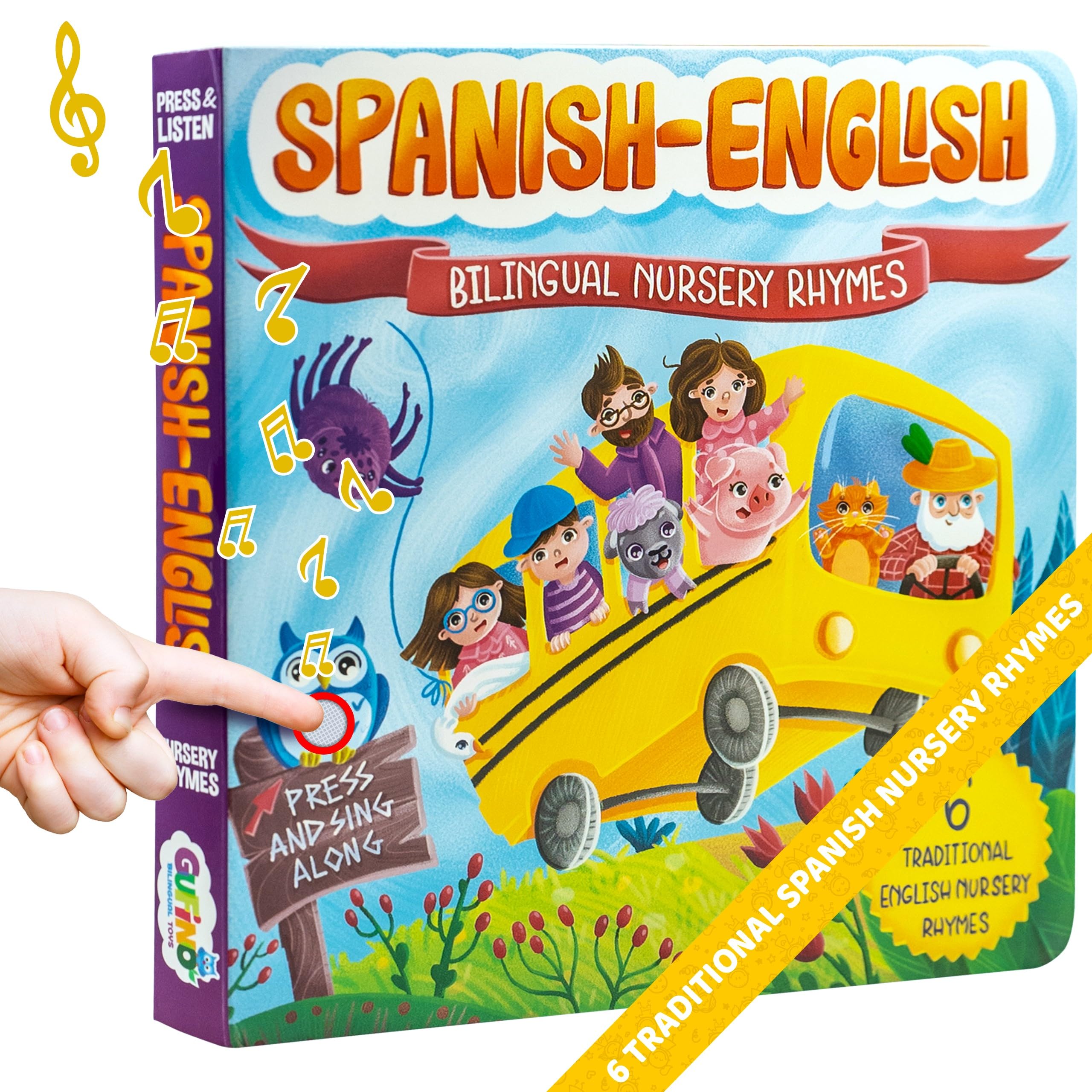 Amazon.com: Bilingual Baby Books Spanish & English - Nursery Rhyme ...
