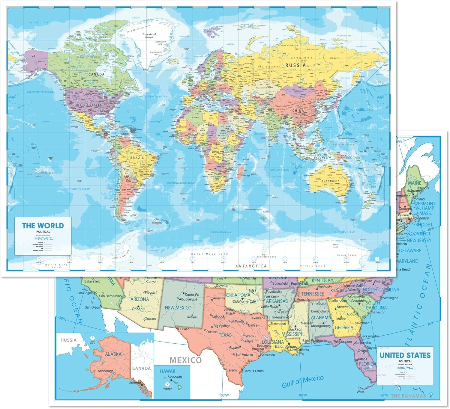 Large World Map Poster for Classroom and Travel - Australia | Ubuy