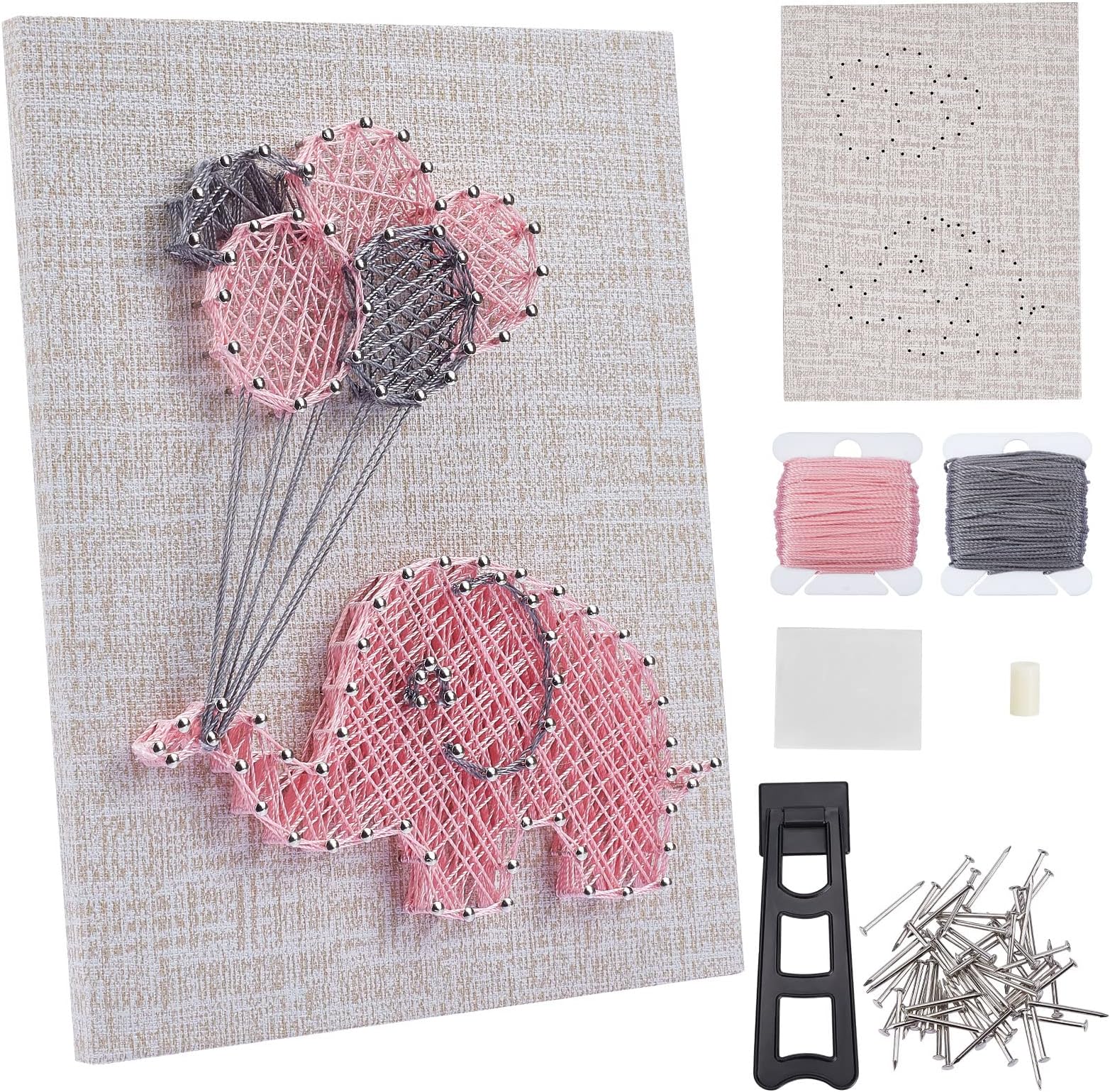 WEBEEDY DIY 3D String Art Kit for Adults Beginners,Elephant Craft Kit ...