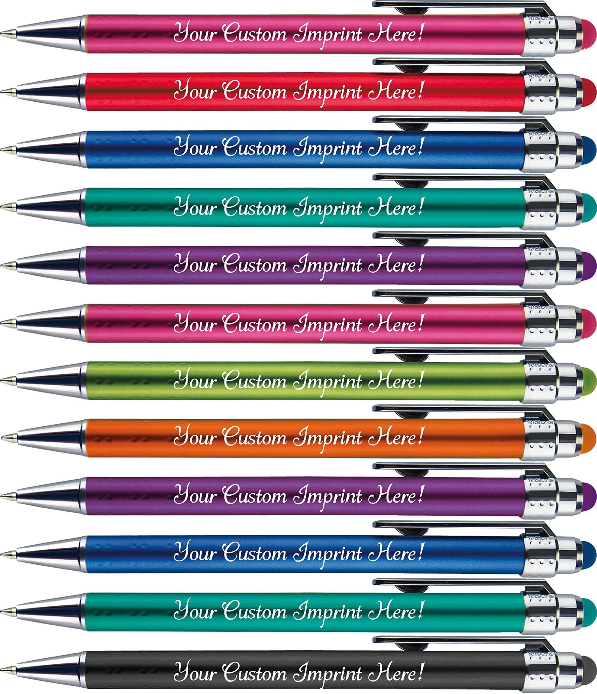 Amazon.com : Personalized Pens with Stylus Tip -Bright Vibes- Click ...