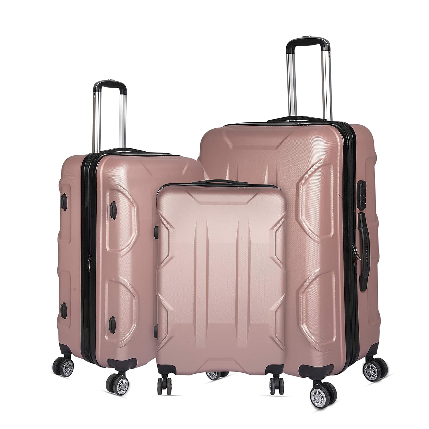 OPTIMA Smooth Manoeuvring Polycarbonate Light Weight Trolley Bag Set of ...