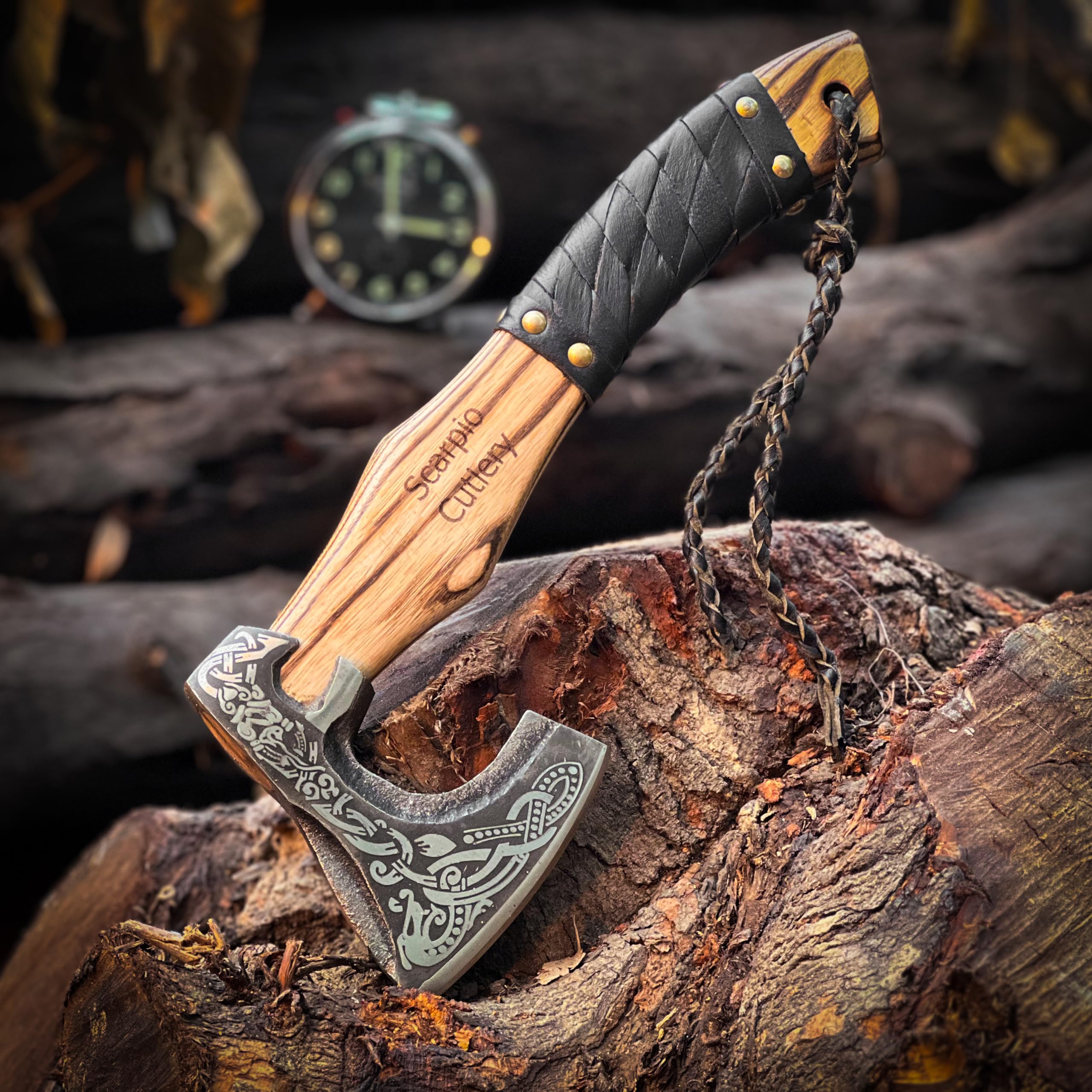 Amazon.com : Scarpio Cutlery | 13" Custom Handmade Carbon Steel Viking ...