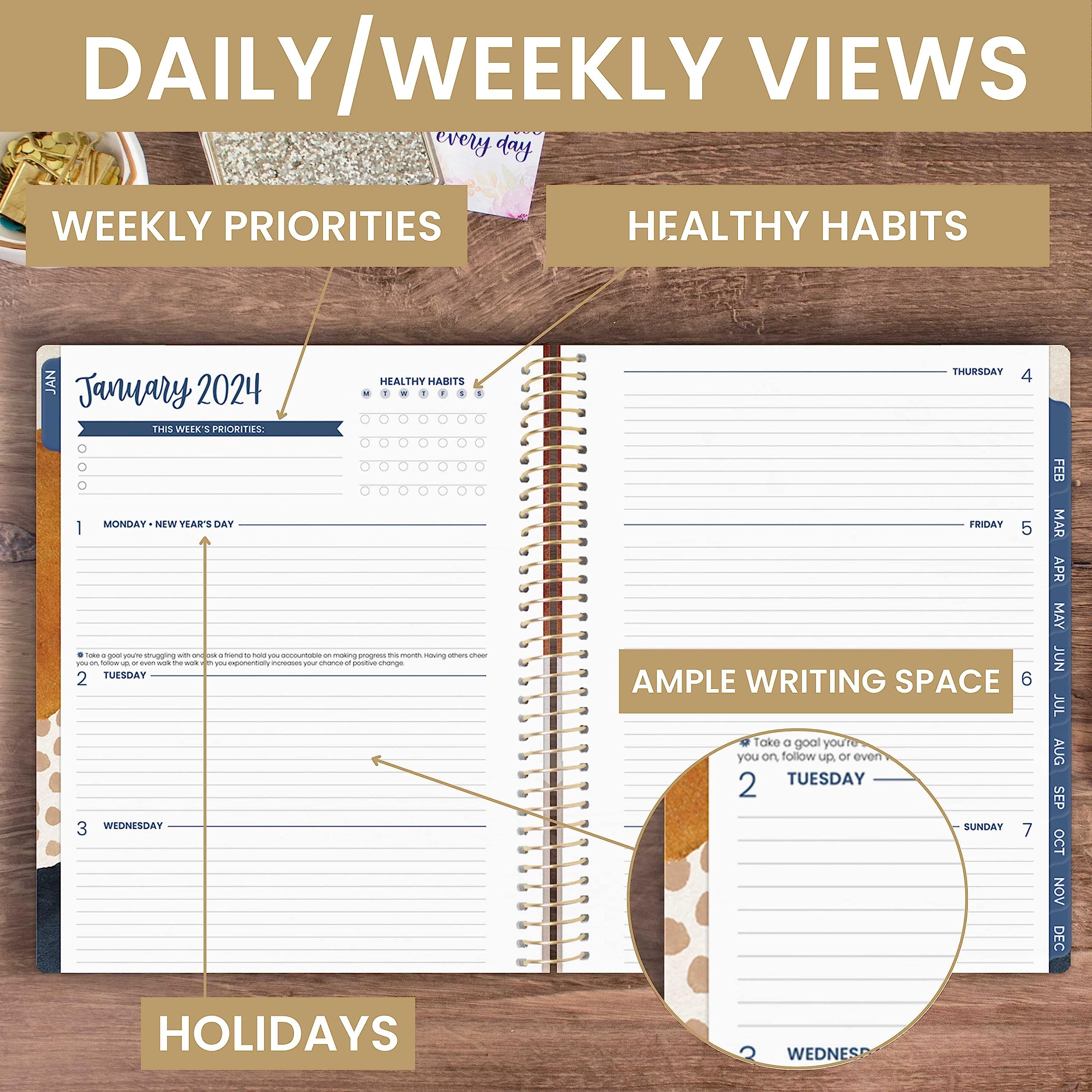 Snapklik.com : Bloom Daily Planners 2024 (8.5" X 11") Calendar Year Day ...