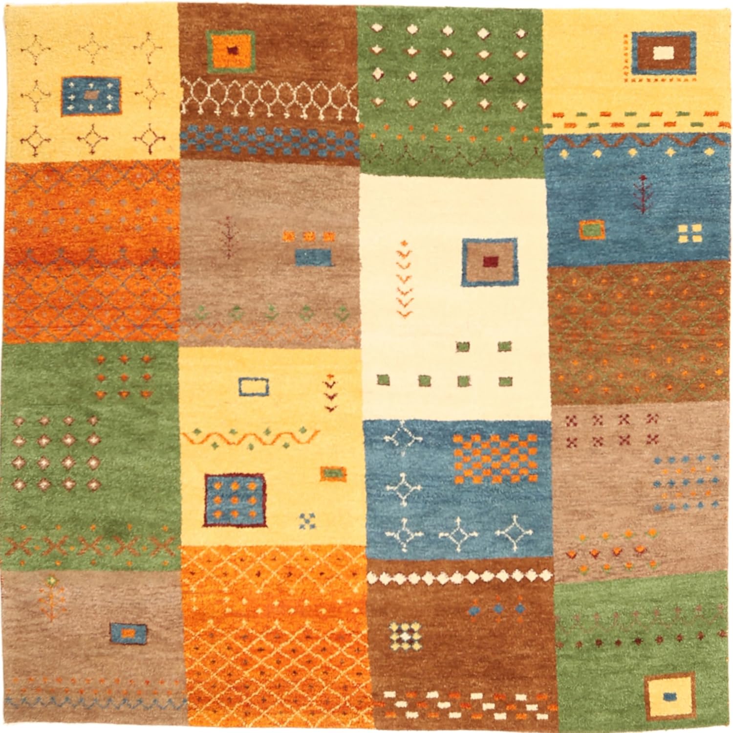 Amazon.com: Gabbeh Indo rug 6'7"x6'7" (200x200 cm) Modern, Square ...