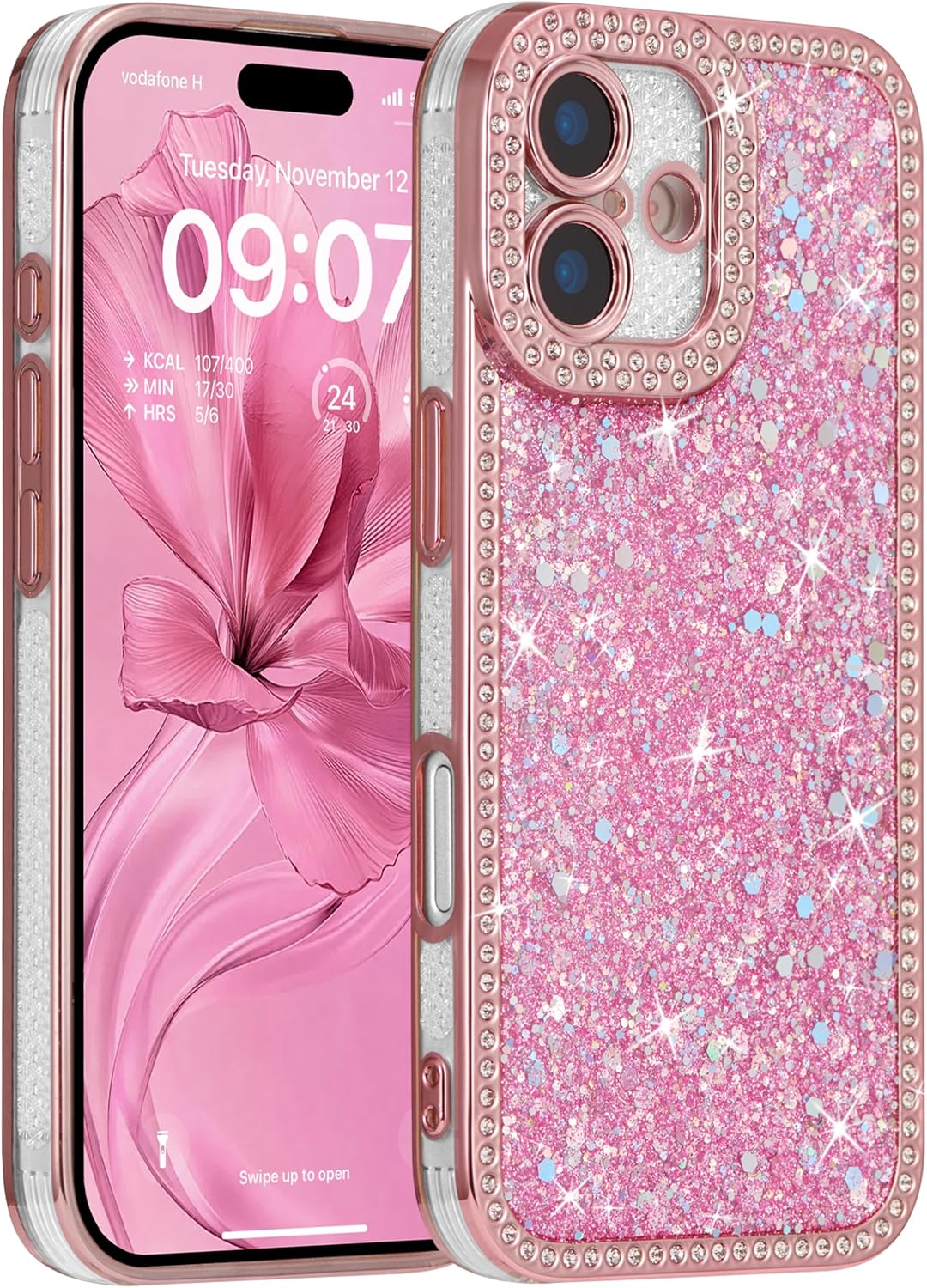 Amazon.com: FABSPARK Case for iPhone 16 Plus,Glitter Crystal Diamond ...