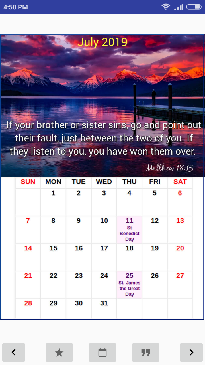 Christian Calendar 2019 - App on Amazon Appstore