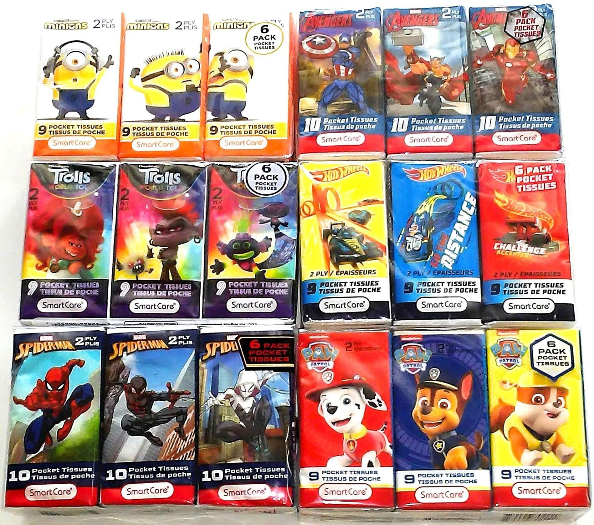 Amazon.com: Kids Pocket Facial Tissues Bundle - Despicable Me, Jurassic ...