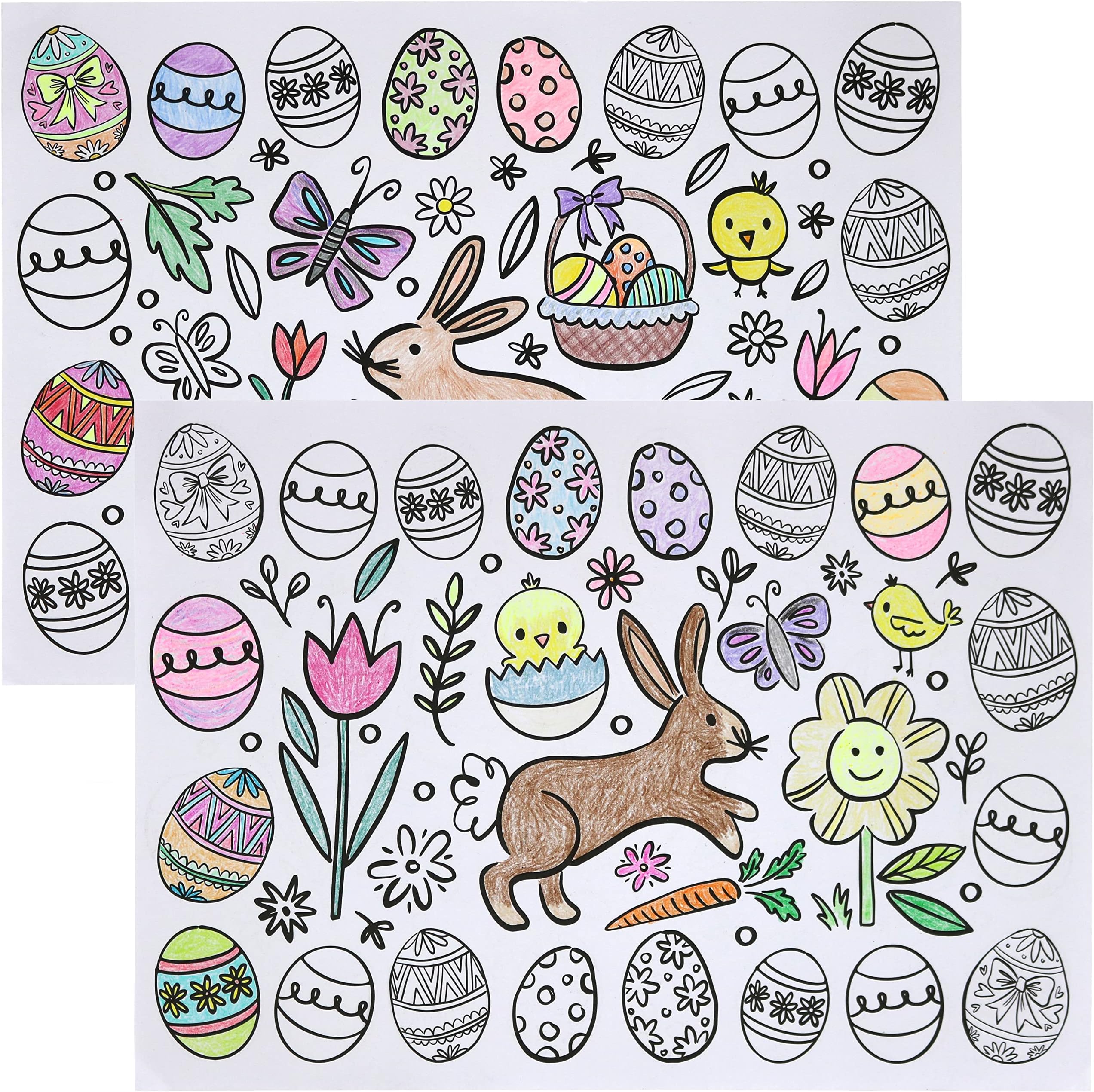 Amazon.com: YHNTGB 25 PCS Easter Color placemats for Kids Easter Table ...