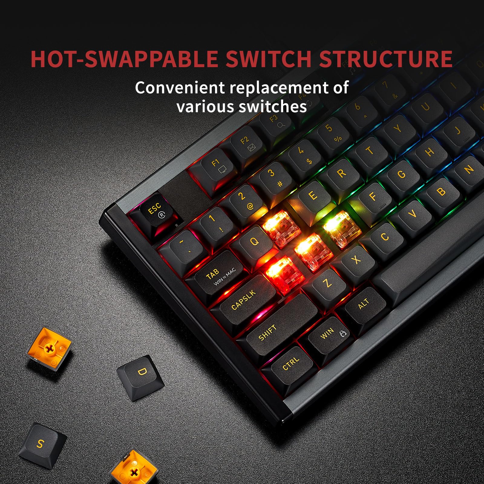 Snapklik.com : Hexgears I3 87-Key Mechanical Keyboard, Kailh Box Switch ...