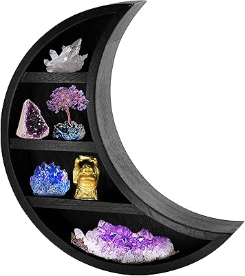 Amazon.com: CEFRECO Wooden Crystal Display Shelf - Crystal Holder for ...