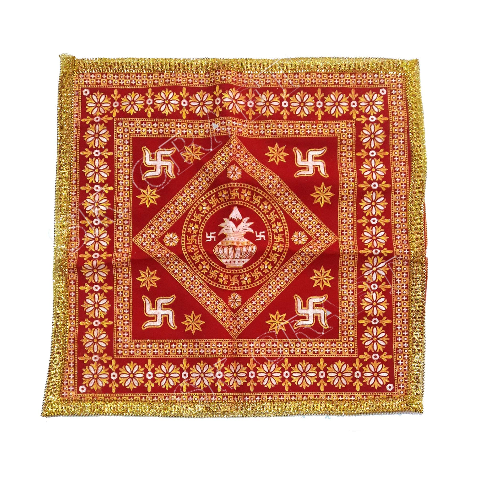 Buy SK CRAFT Handcrafted Red Pooja Chowki Asan,Choki Kapda for Pooja ...