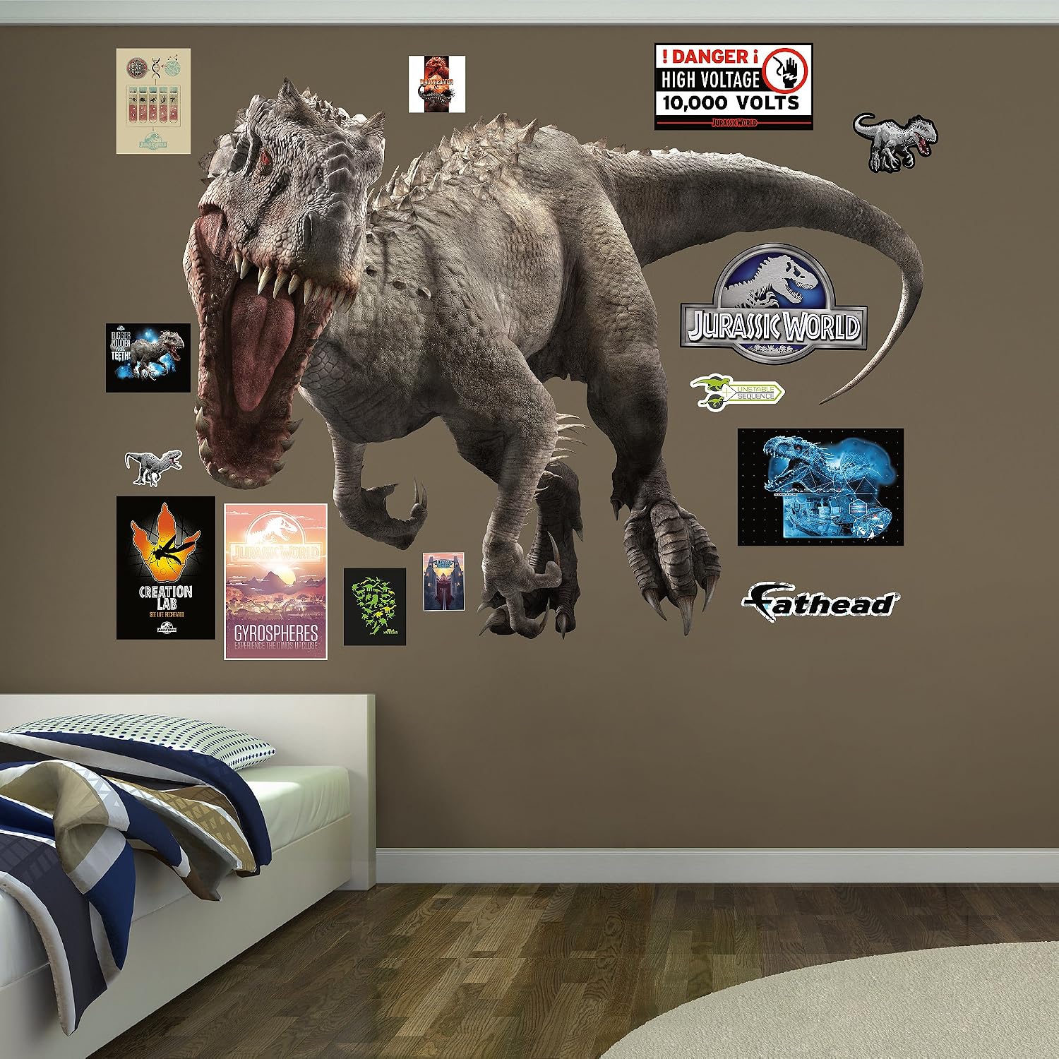 Amazon.com: Fathead Indominus Rex: Jurassic World-Huge Officially ...