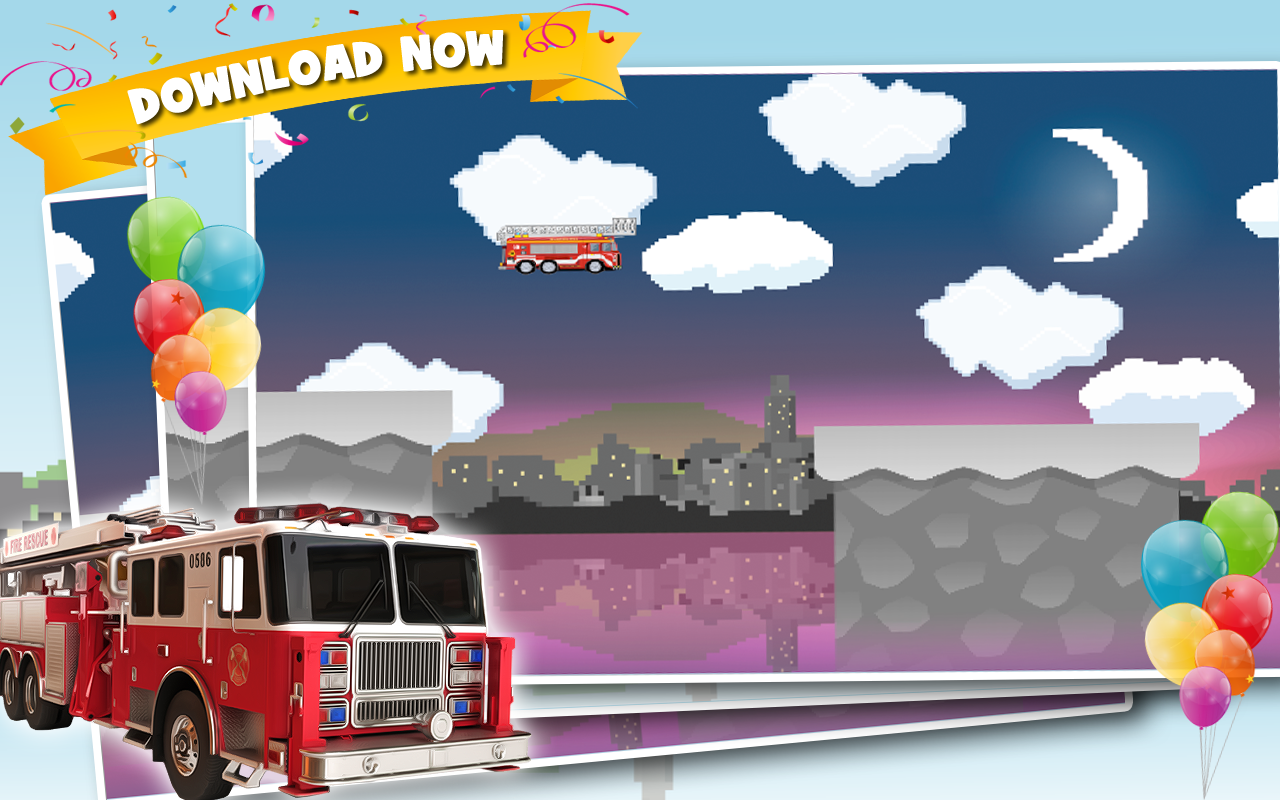 Fire Truck Rescue Game for Kids - Fun & Addictive Racing with One Touch ...