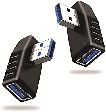 FASTX® Pack of 2 Male to Female 3.0 high Speed l Shape USB Extender 90 ...