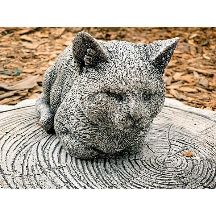 Buy OLOMA LITTLE CAT 8 lb. Cat Statue, Concrete Cat Statues, Concrete ...