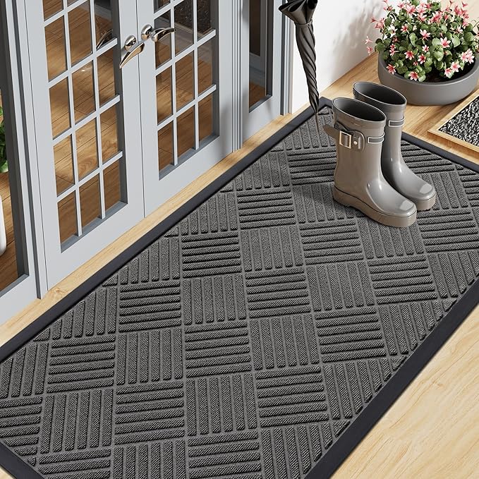 Amazon.com: Smiry Front Door Mat Outside Entrance, Heavy Duty Outdoor ...