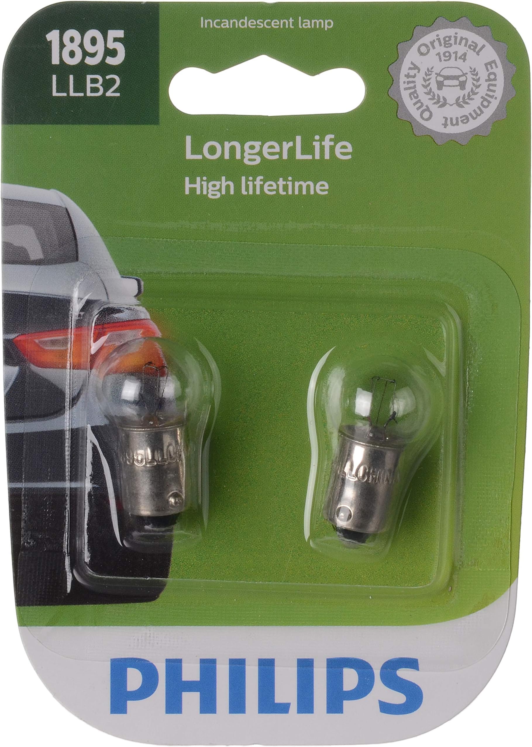 Amazon.com: Philips Automotive Lighting 1895LLB2 1895 LongerLife ...