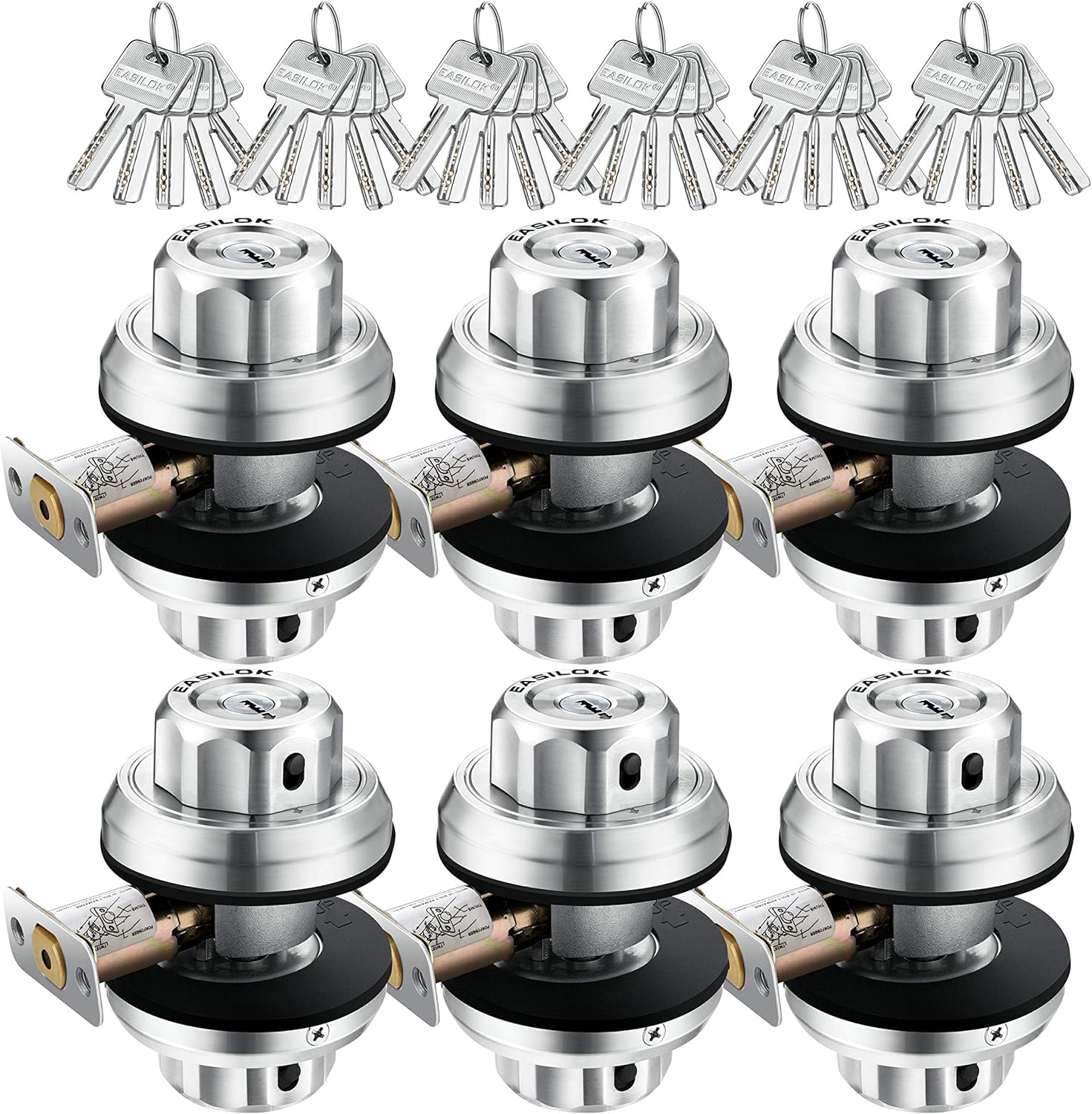 EASILOK Twist to Lock deadbolt Lock Set keyless,a Night Latch ...