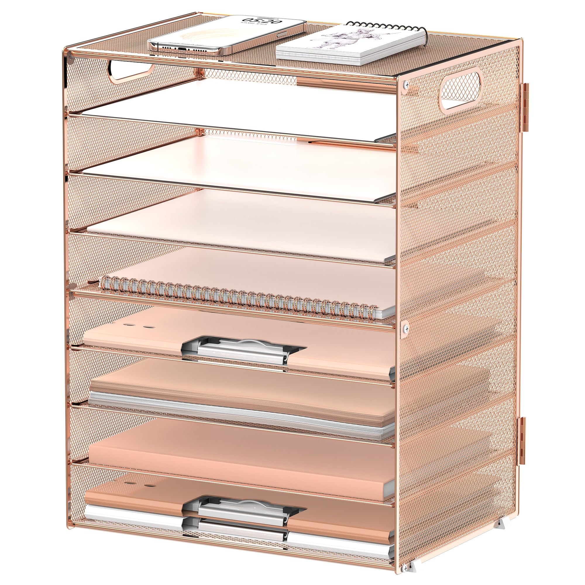 Amazon.com: DALTACK 9-Tier Paper Letter Tray Desk Organizer with ...