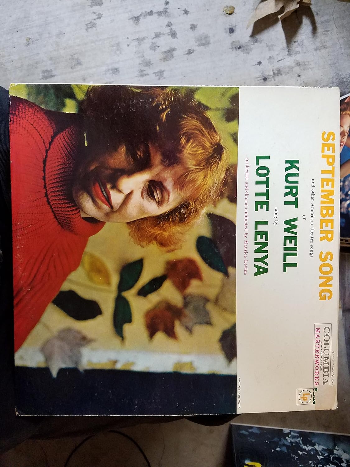 SEPTEMBER SONG - vinyl lp. AND OTHER AMERICAN THEATRE SONGS OF KURT WEILL SUNG BY LOTTE LENYA ...