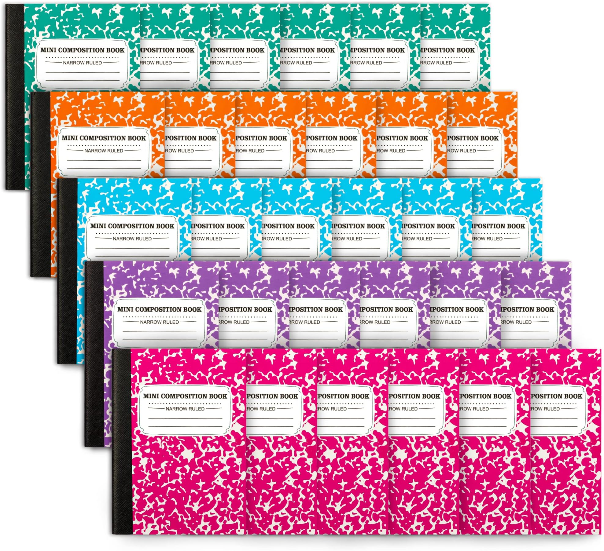 Amazon.com : feela Mini Composition Notebook, Cute 30 Pack 5 Pastel ...