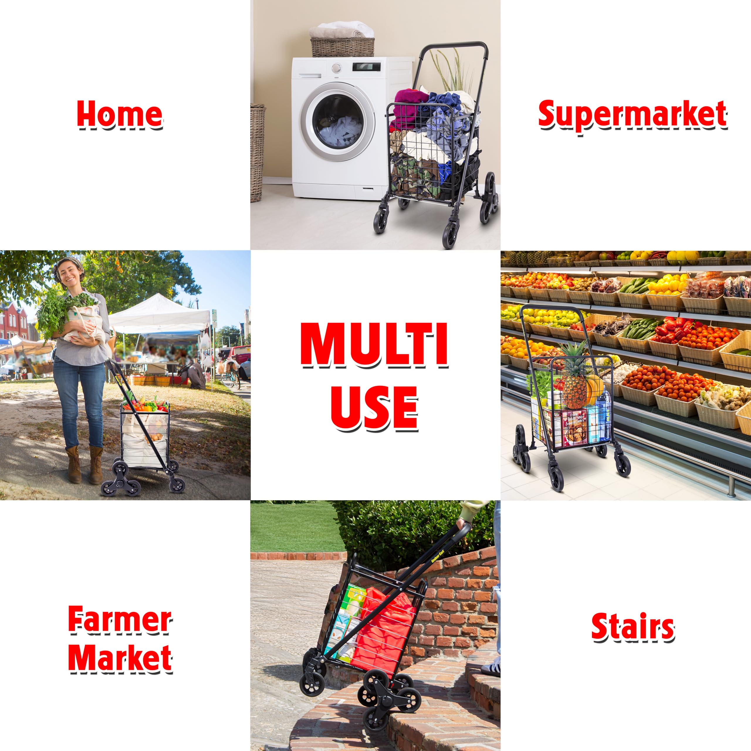 Snapklik.com : Dbest Products Stair Climber Cruiser Cart Shopping ...