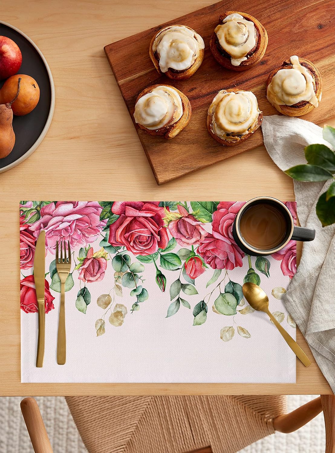Amazon.com: Laibao Placemats Set of 6 for Dinning Table Valentine's Day ...