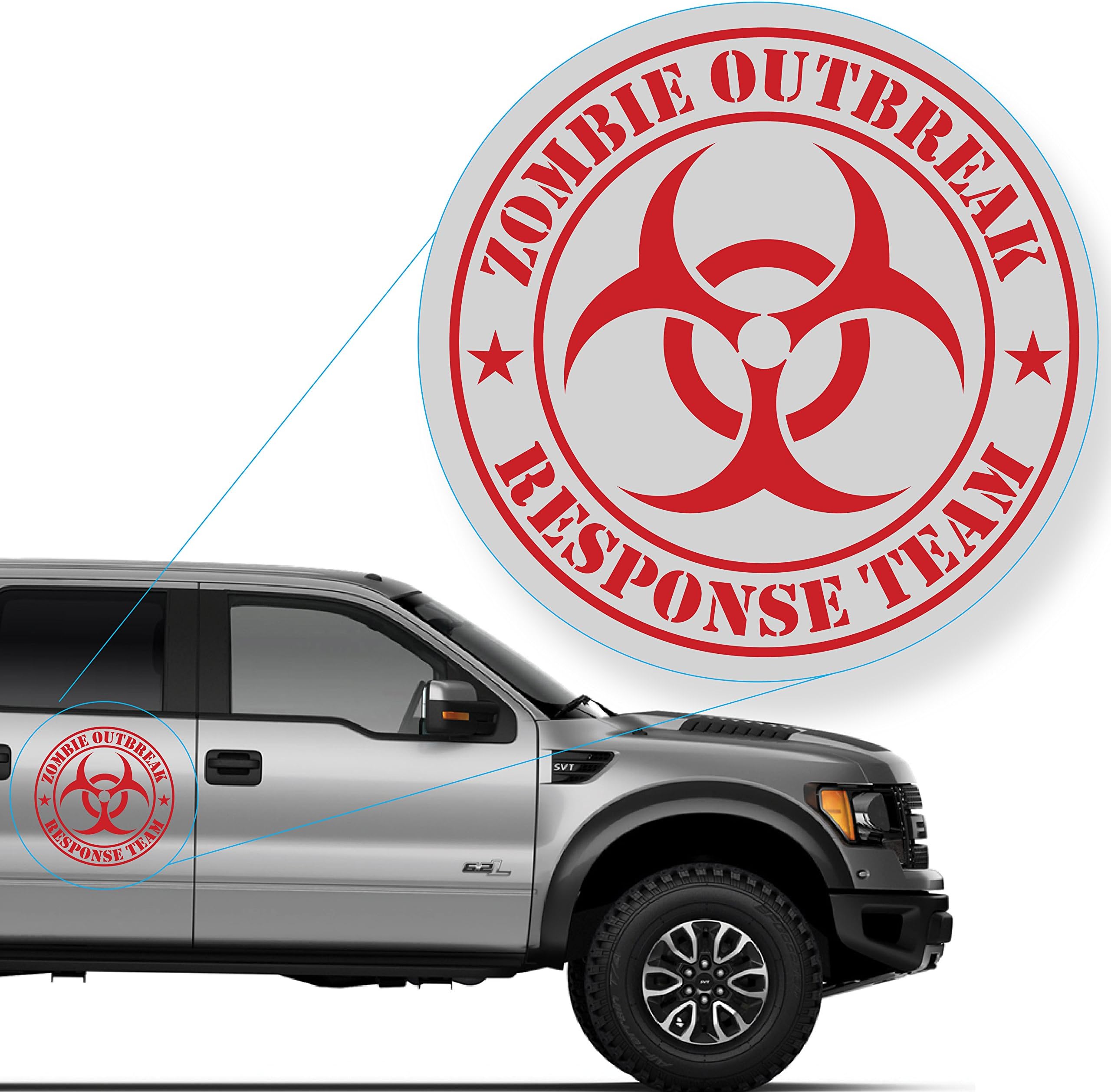 Amazon.com - Yoonek Graphics Zombie Outbreak Response Team Decal ...