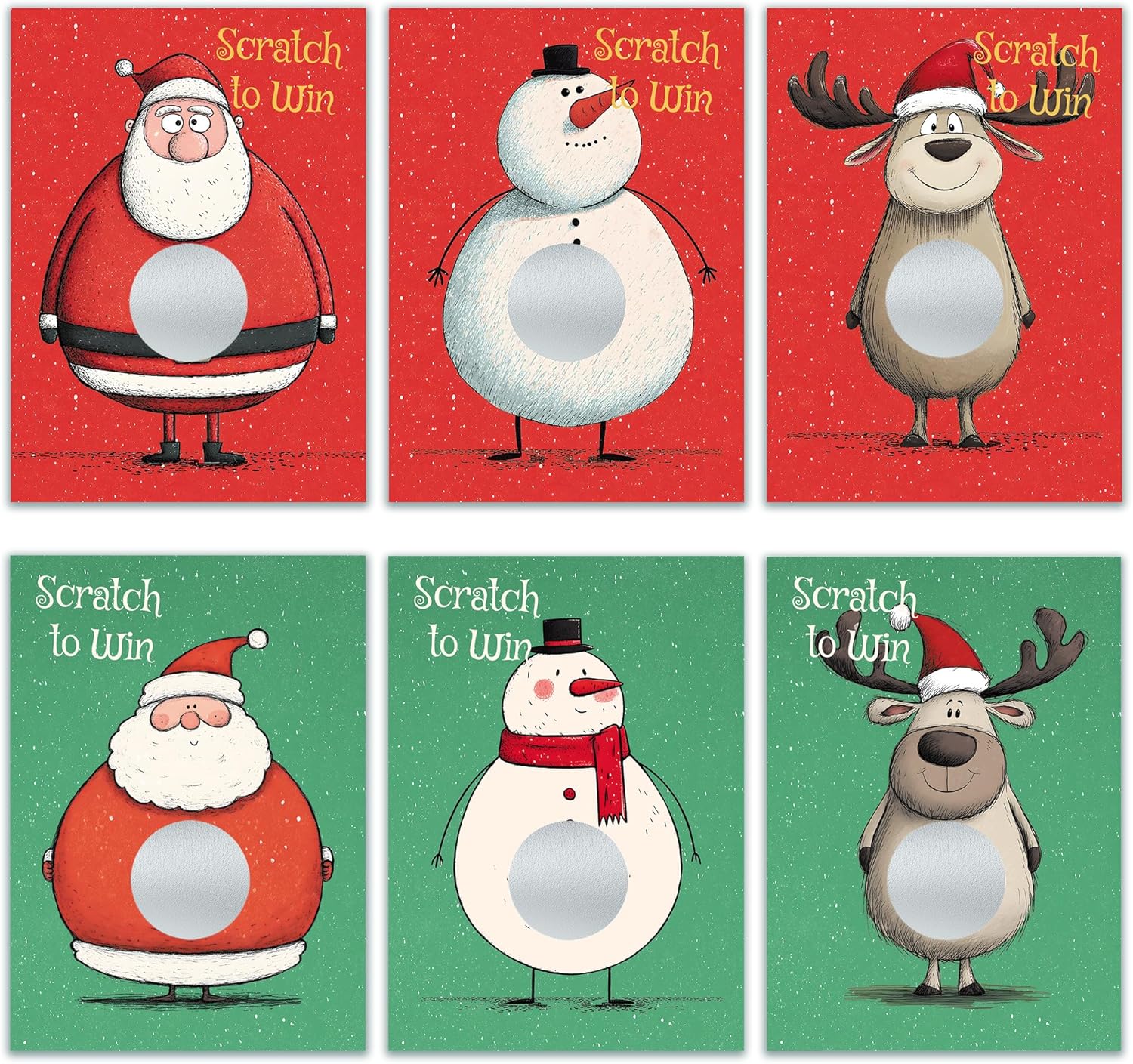 Amazon.com: 120 Packs Christmas Scratch Off Cards, Christmas Party ...